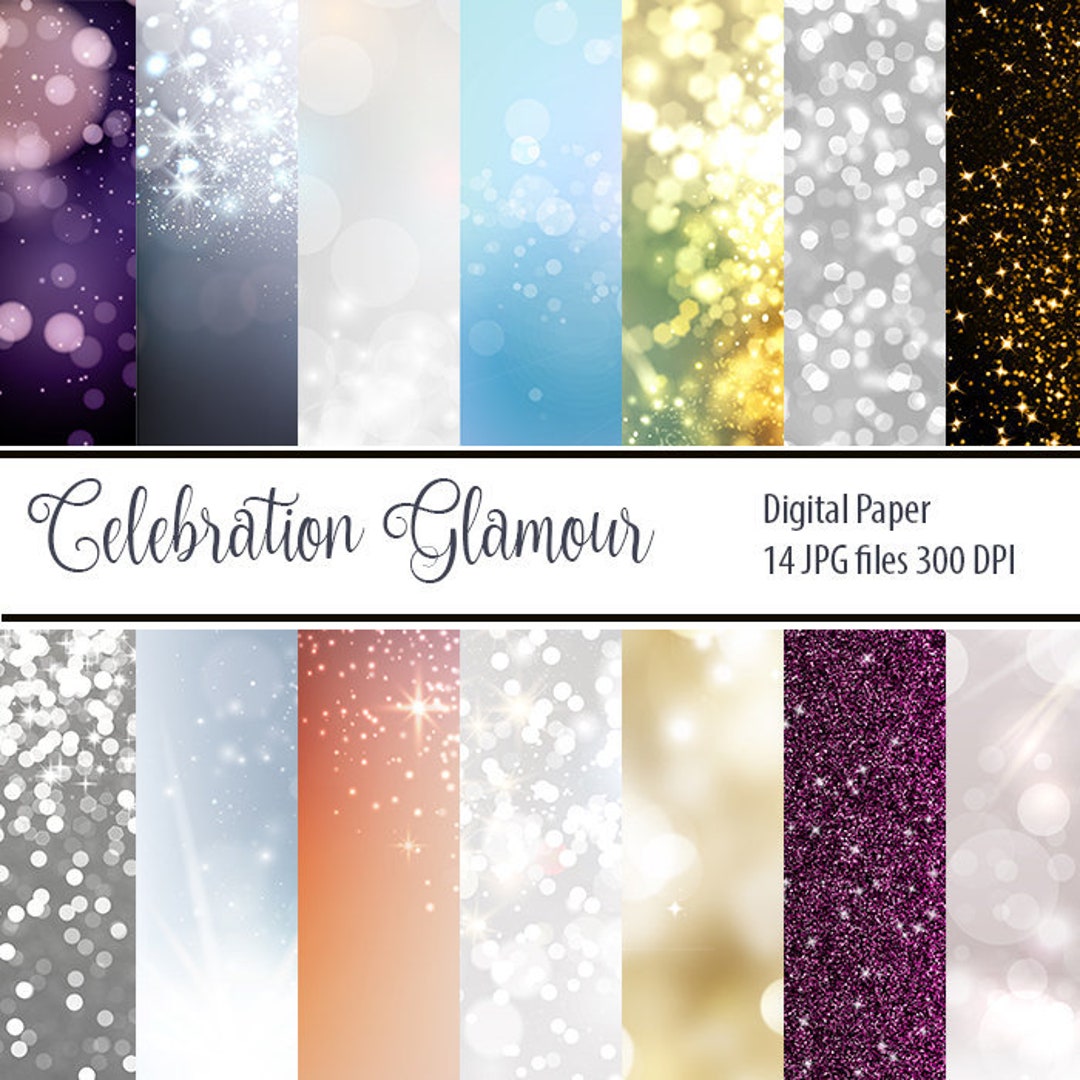 Sparkle Digital Paper Glitter Background Magic Printable - Etsy
