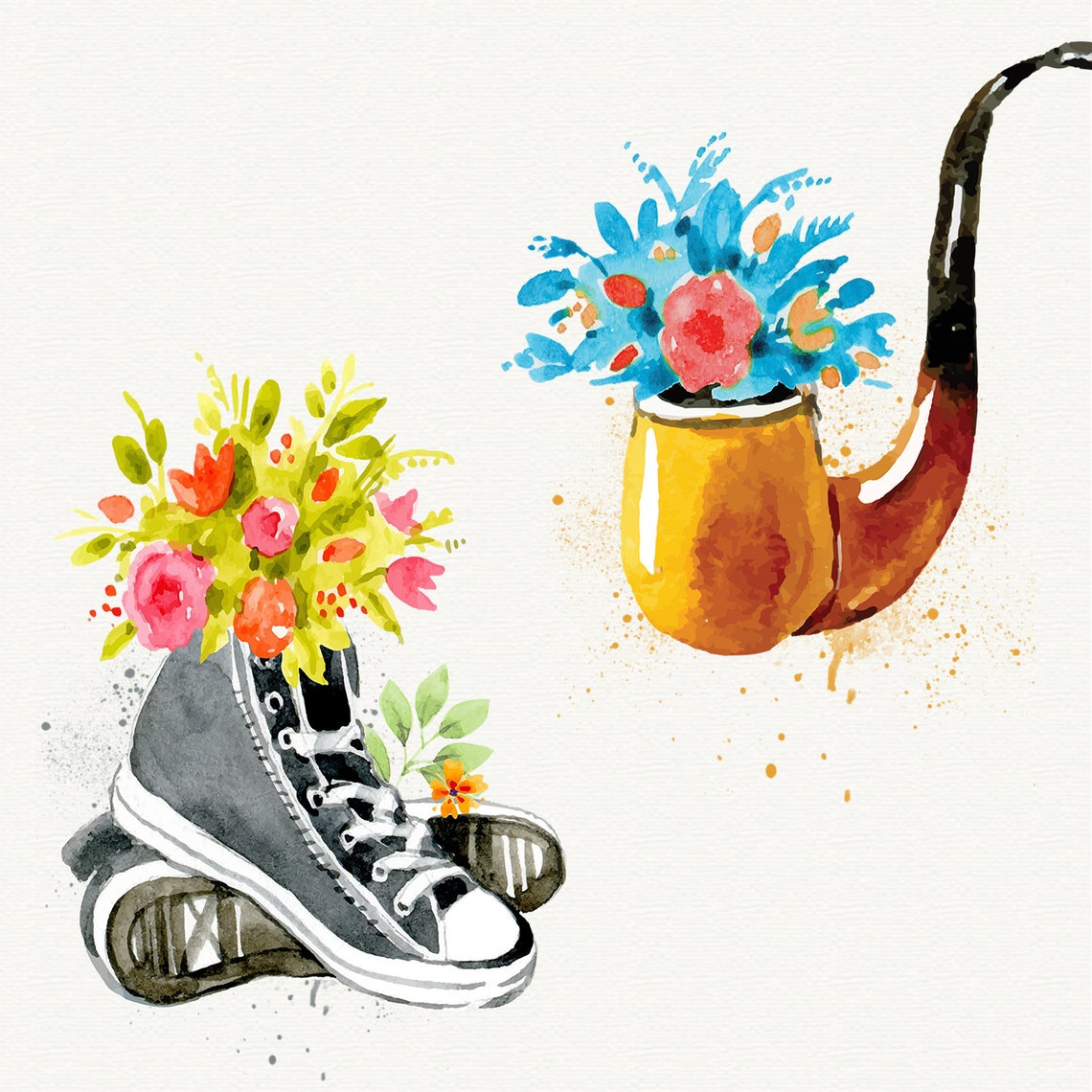 Father day clipart Watercolor man clip art Gentleman printable | Etsy