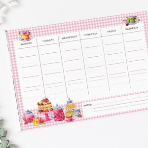 Weekly Planner Printable Tea Party Planner for Print Digital - Etsy