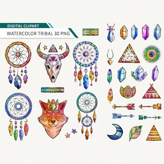 Tribal Clip Art Dream Catcher Ethnic Clipart Wild Vector Clip | Etsy
