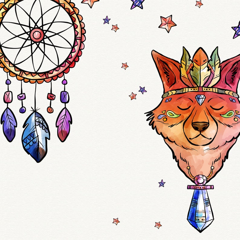 Tribal Clip Art Dream Catcher Ethnic Clipart Wild Vector Clip - Etsy