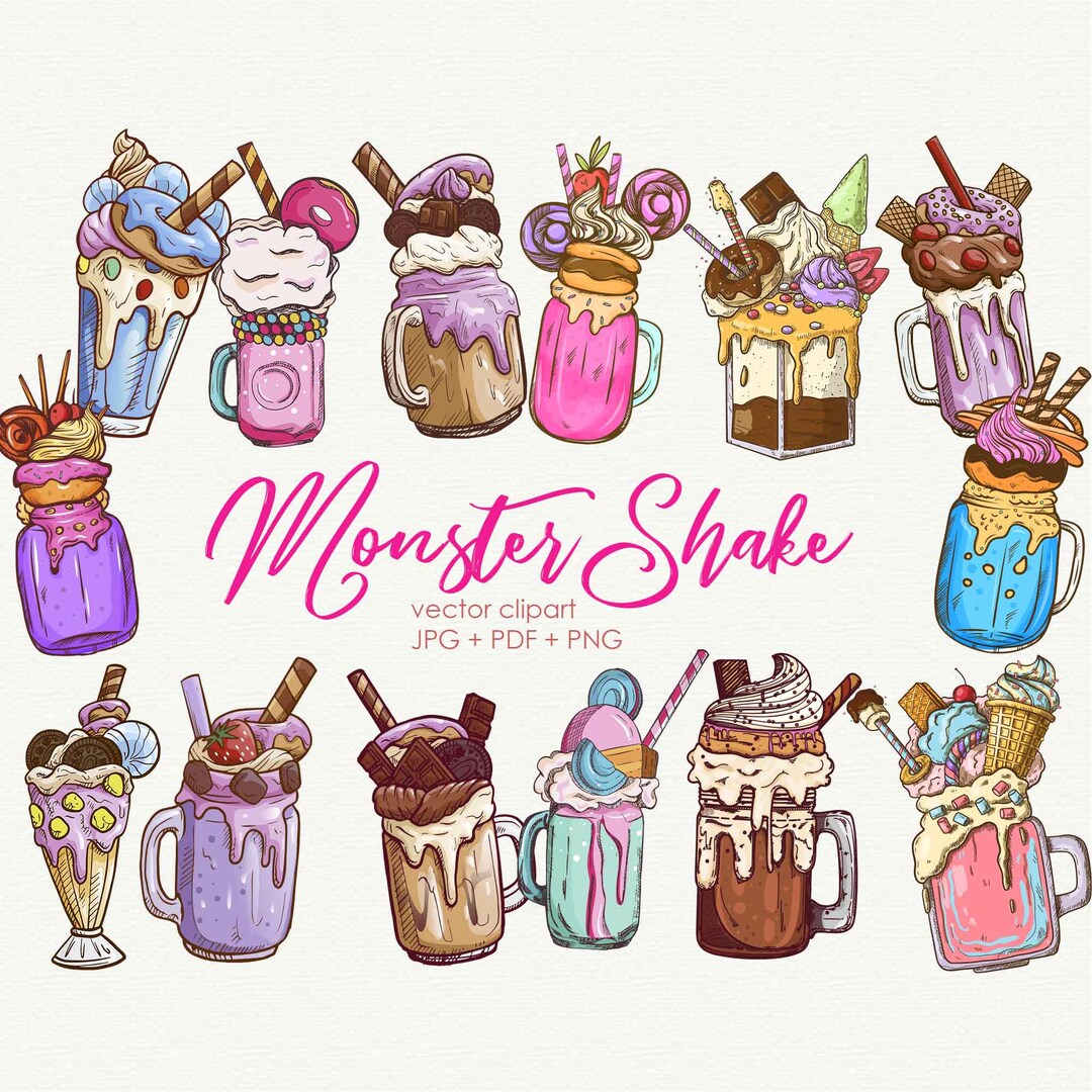 Monster Shake Clipart Ice Cream Clip Art Sweets and Treats Desserts ...