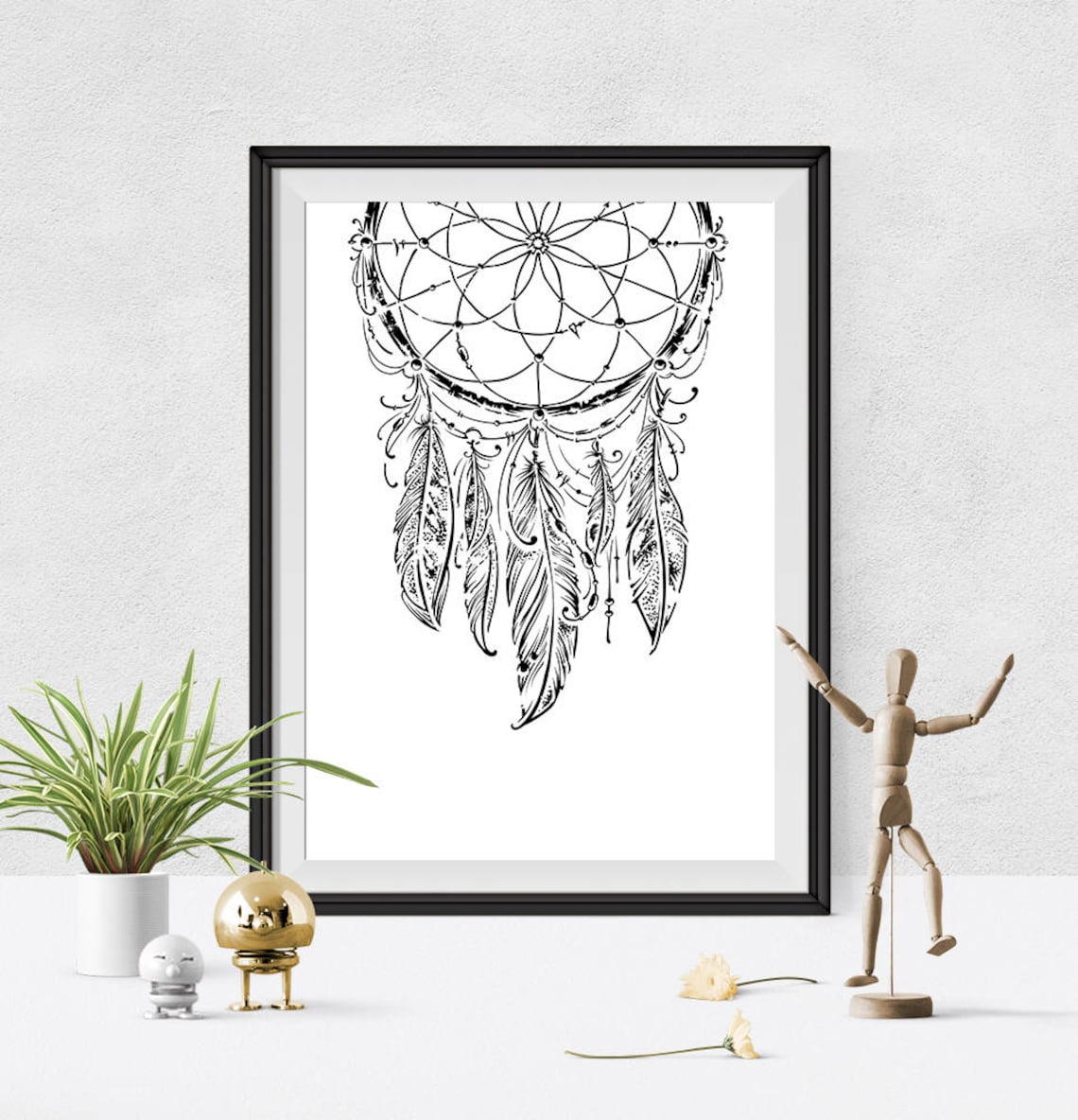 Dreamcatcher Digital Print Dream Catcher Poster Instant - Etsy