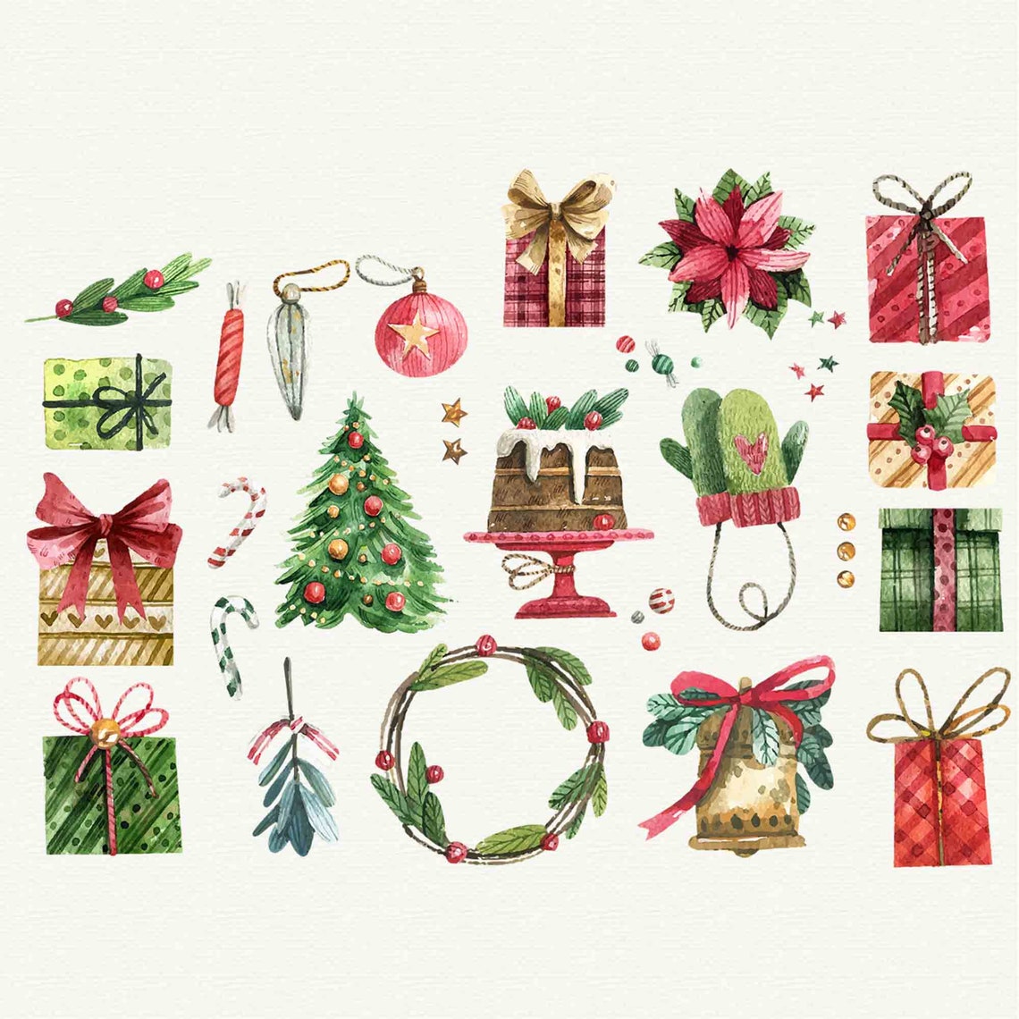 Christmas Clipart Bundles Instant Download Winter Clipart Snow - Etsy