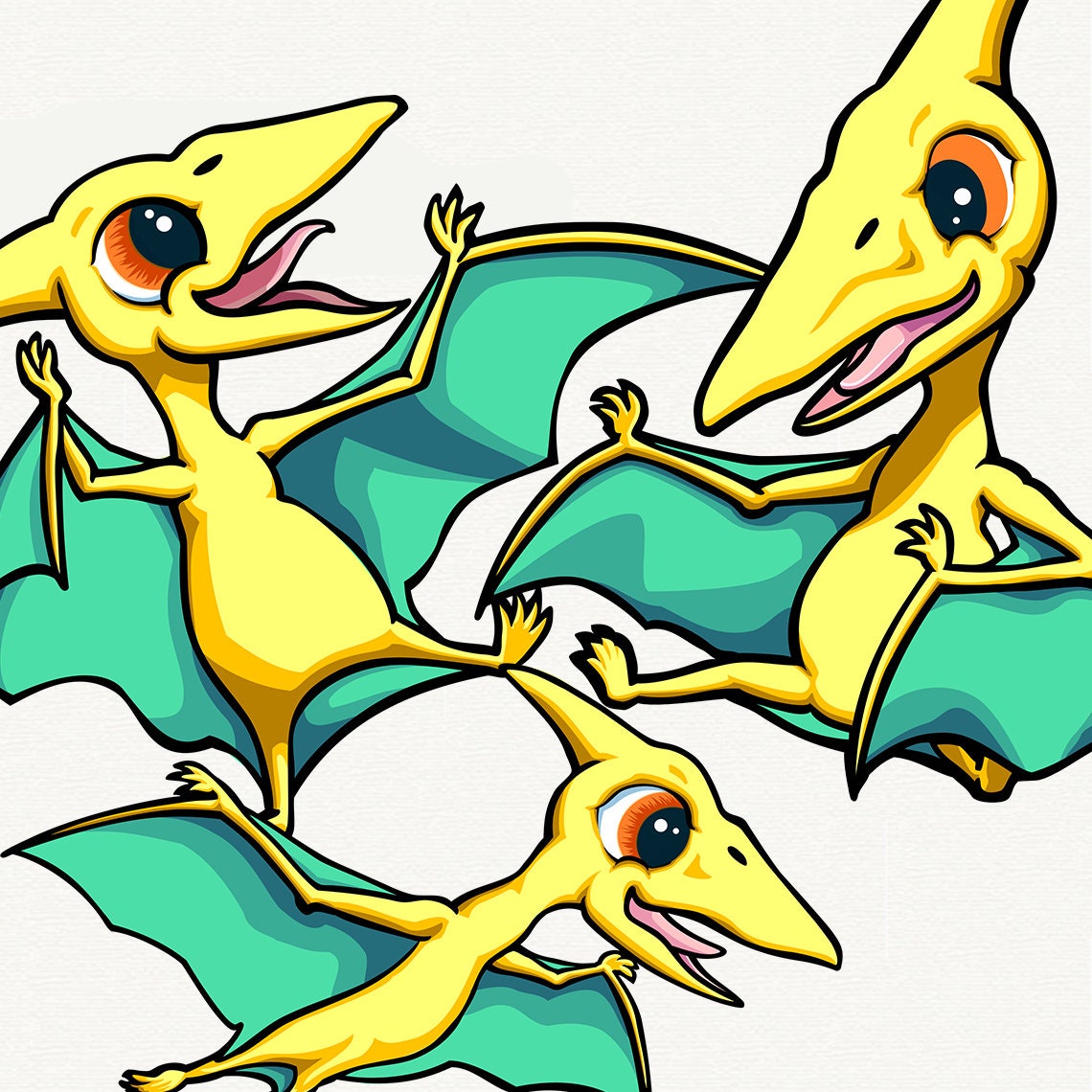 Dinosaur Clipart T Rex Stegosaurus Triceratops Dino Printable - Etsy