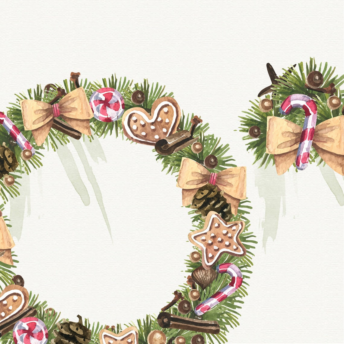 Christmas Clipart Winter Vector Clip Art Watercolor Christmas - Etsy