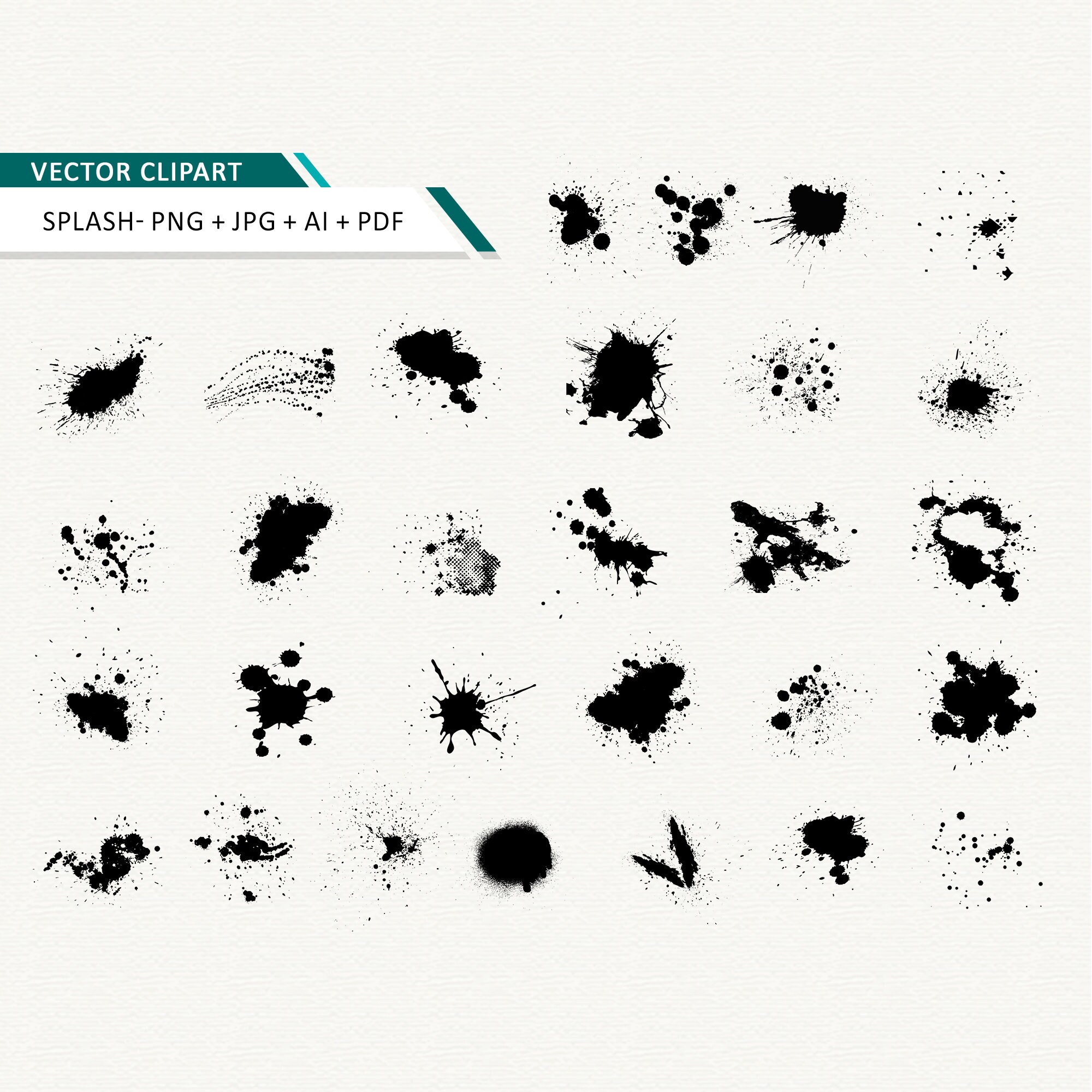 Splash Clipart Color Splash Clip Art Brush Clipart Commercial Use OK ...