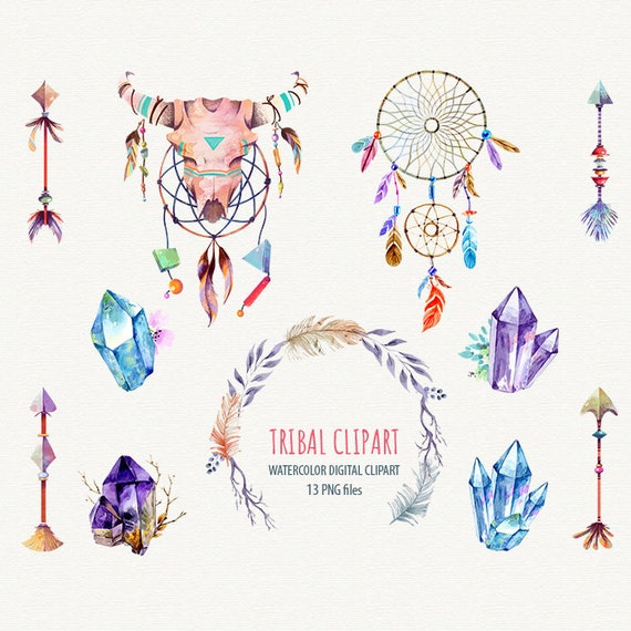 Dreamcatcher Clipart Dream Catcher Printable Arrow Tribal | Etsy