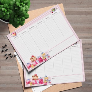 Weekly Planner Printable Tea Party Planner for Print Digital - Etsy