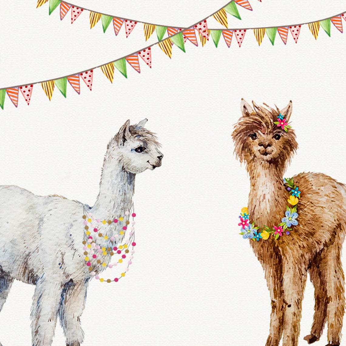 Alpaca Clipart Watercolor Alpaca Llama Clip Art Lama Clipart - Etsy