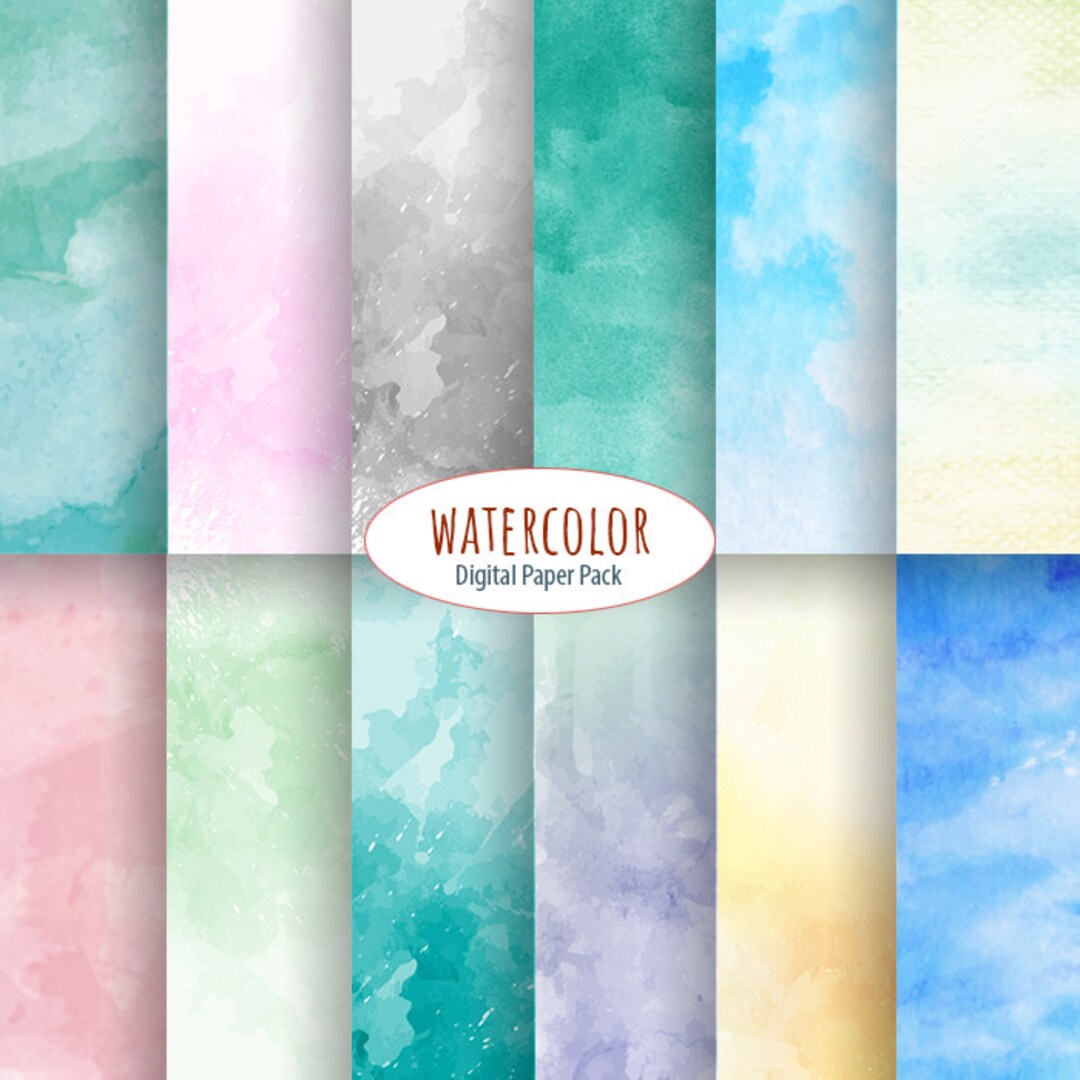 Watercolor Digital Paper Watercolor Backgrounds Pastel Colors,textured ...