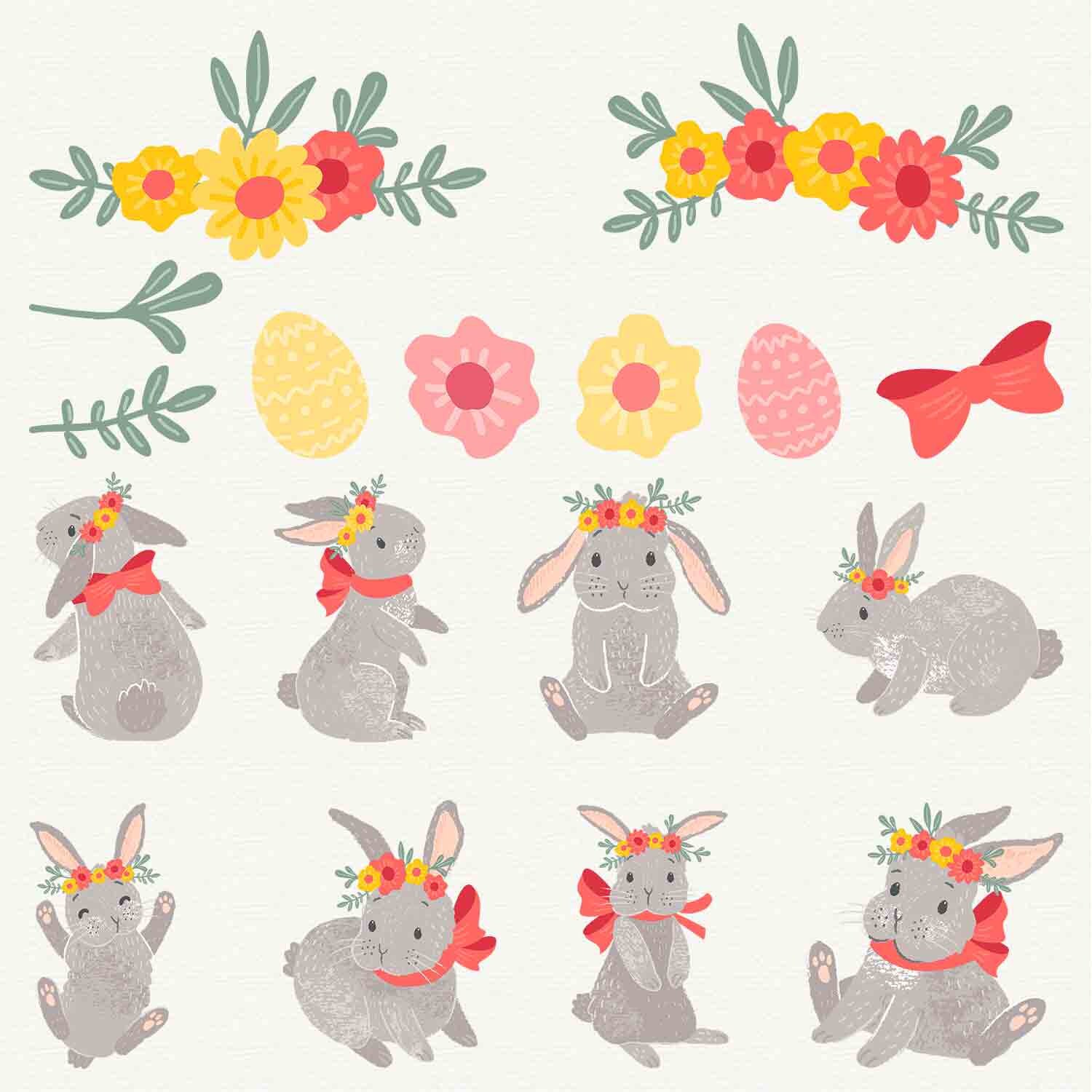 Easter Bundle Clipart Watercolor Easter Clip Art Instant - Etsy