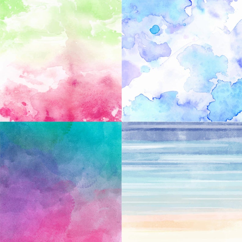 Watercolor Digital Paper Watercolor Backgrounds Textured - Etsy