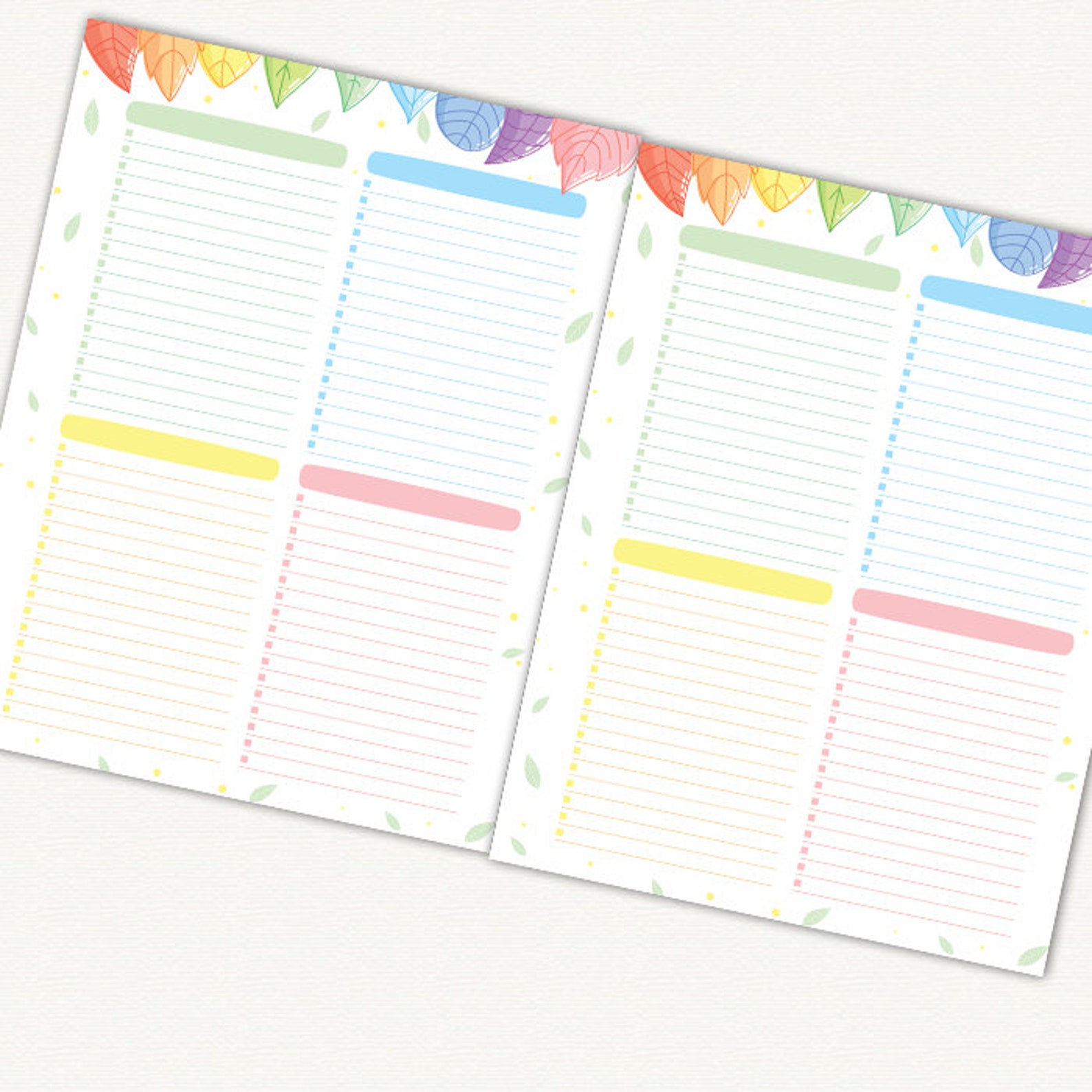 Planner Printable Daily Planner Pages Floral Planner Inserts - Etsy