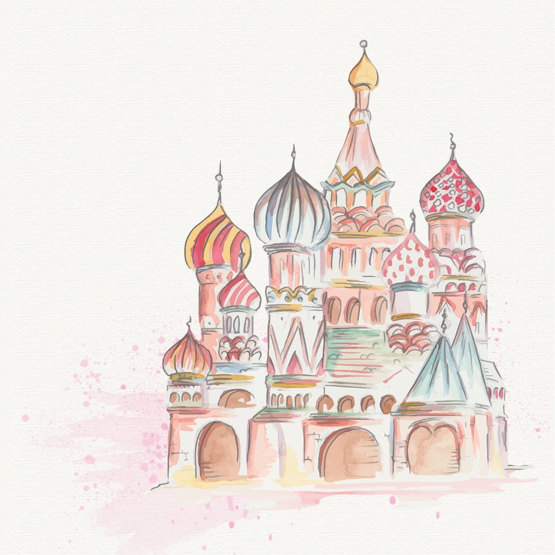 Capital Clip Art City Travel Illustration Capital Metropolis - Etsy