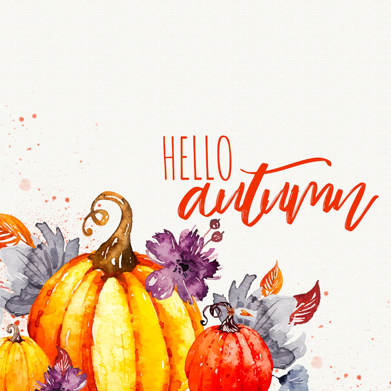 Pumpkin Clip Art Watercolor Pumpkin Fall Vector Clipart Autumn - Etsy