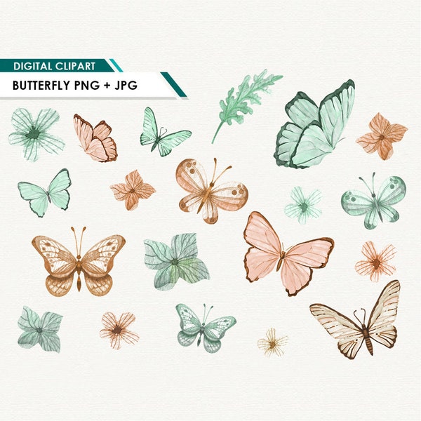Butterfly Clipart - Etsy UK