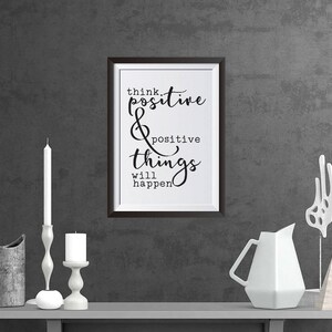 Think Positive Printable Posters POSITIVE Digital Art - Etsy