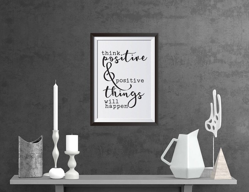 Think Positive Printable Posters POSITIVE Digital Art - Etsy