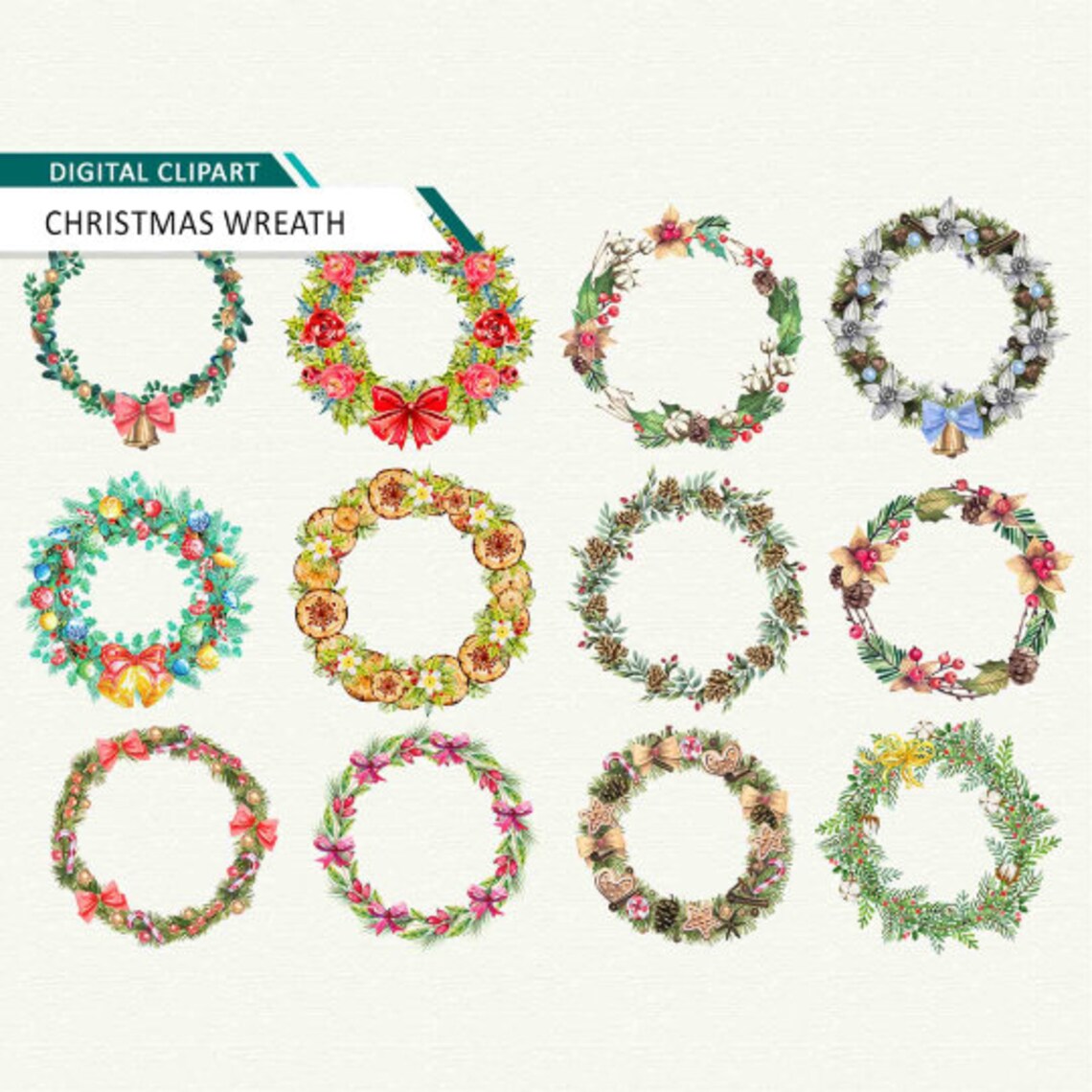 Christmas Clipart Bundles Instant Download Winter Clipart Snow - Etsy