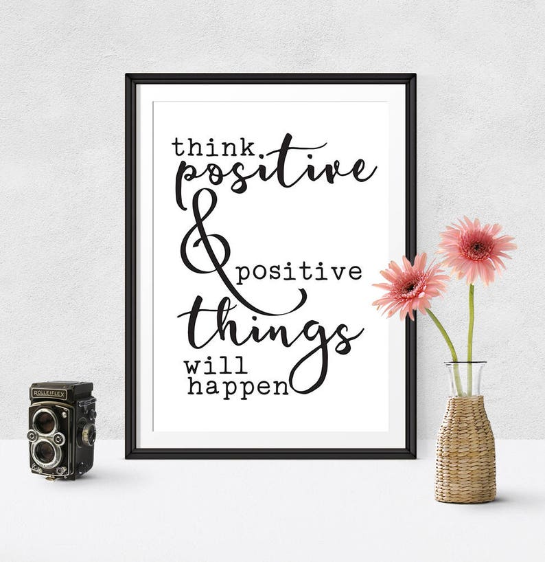 Think Positive Printable Posters POSITIVE Digital Art - Etsy