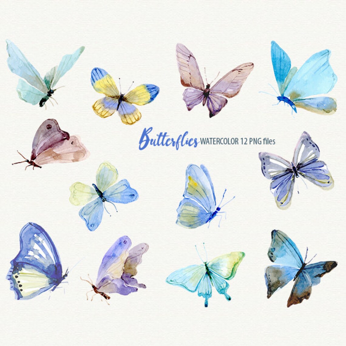 Butterflies Clipart Watercolor Butterfly - Etsy