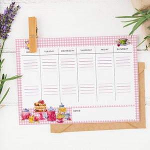 Weekly Planner Printable Tea Party Planner for Print Digital - Etsy