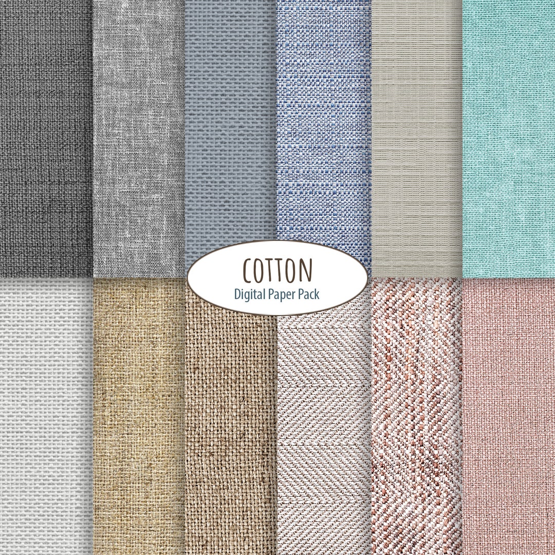 Cotton Texture Fabric Digital Paper Textile Backgrounds Cloth Paper ...