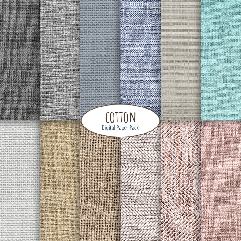 Cotton Texture Fabric Digital Paper Textile Backgrounds Cloth - Etsy