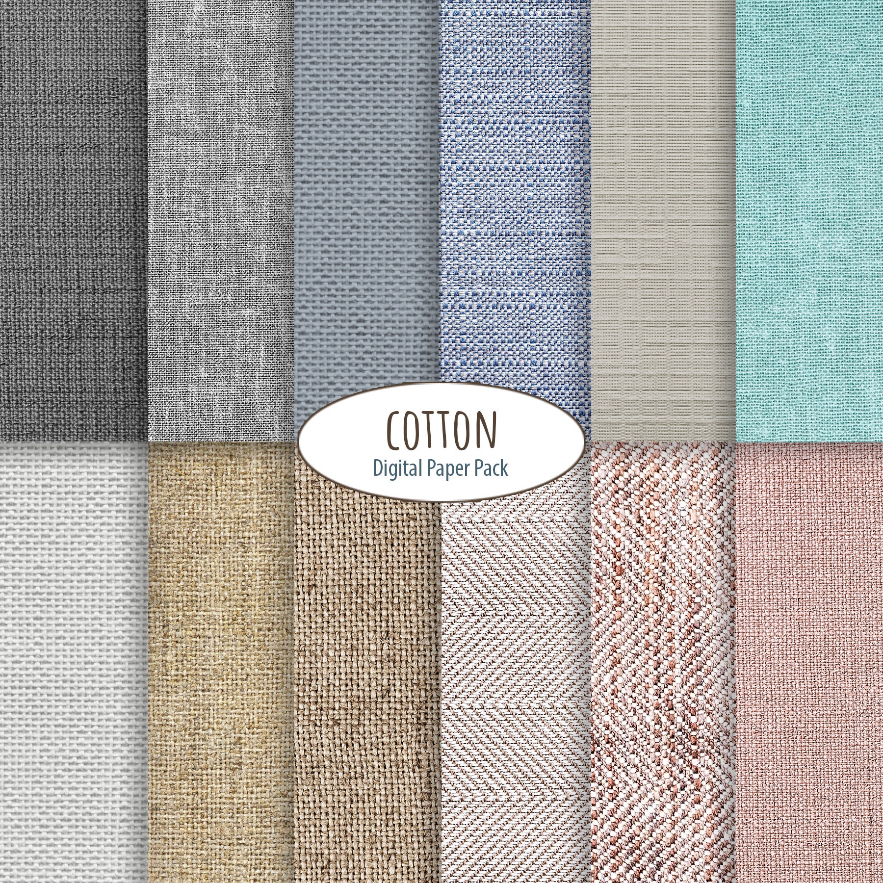 Cotton Texture Fabric Digital Paper Textile Backgrounds Cloth - Etsy