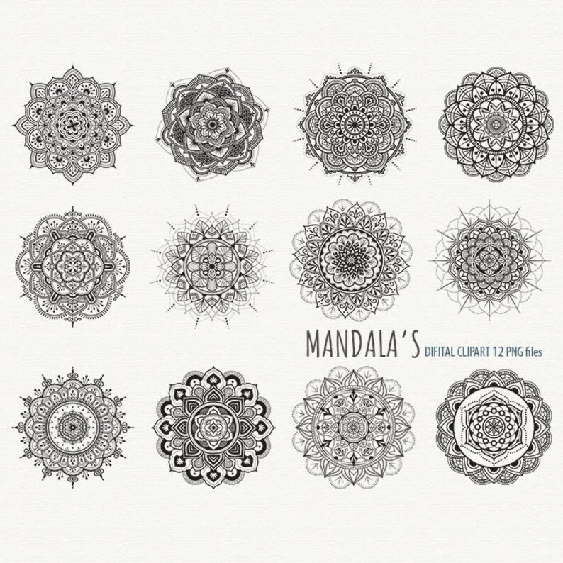 Mandala Clipart Mandalas Clipart Doilies Clipart Doily - Etsy