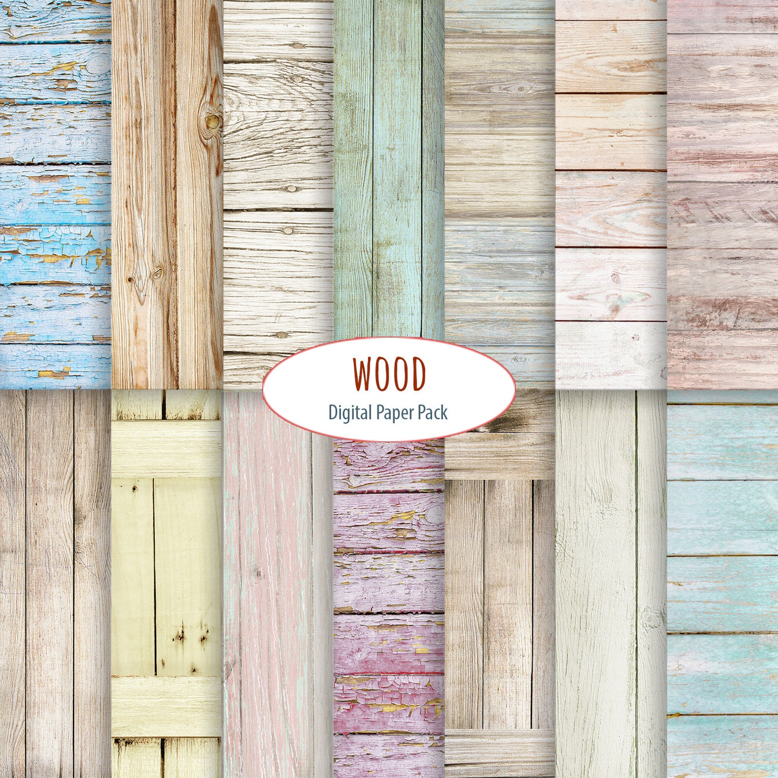 Wood Textures Pastel Wood Background Rustic Digital - Etsy