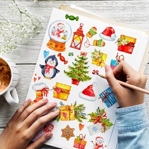 Christmas Clip Art Winter Clipart Watercolor Snow Globe Christmas Tree ...