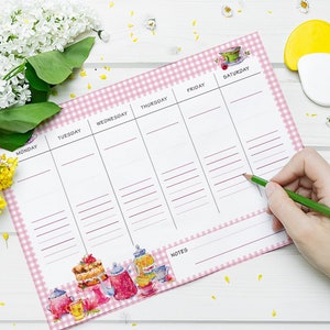 Weekly Planner Printable Tea Party Planner for Print Digital - Etsy