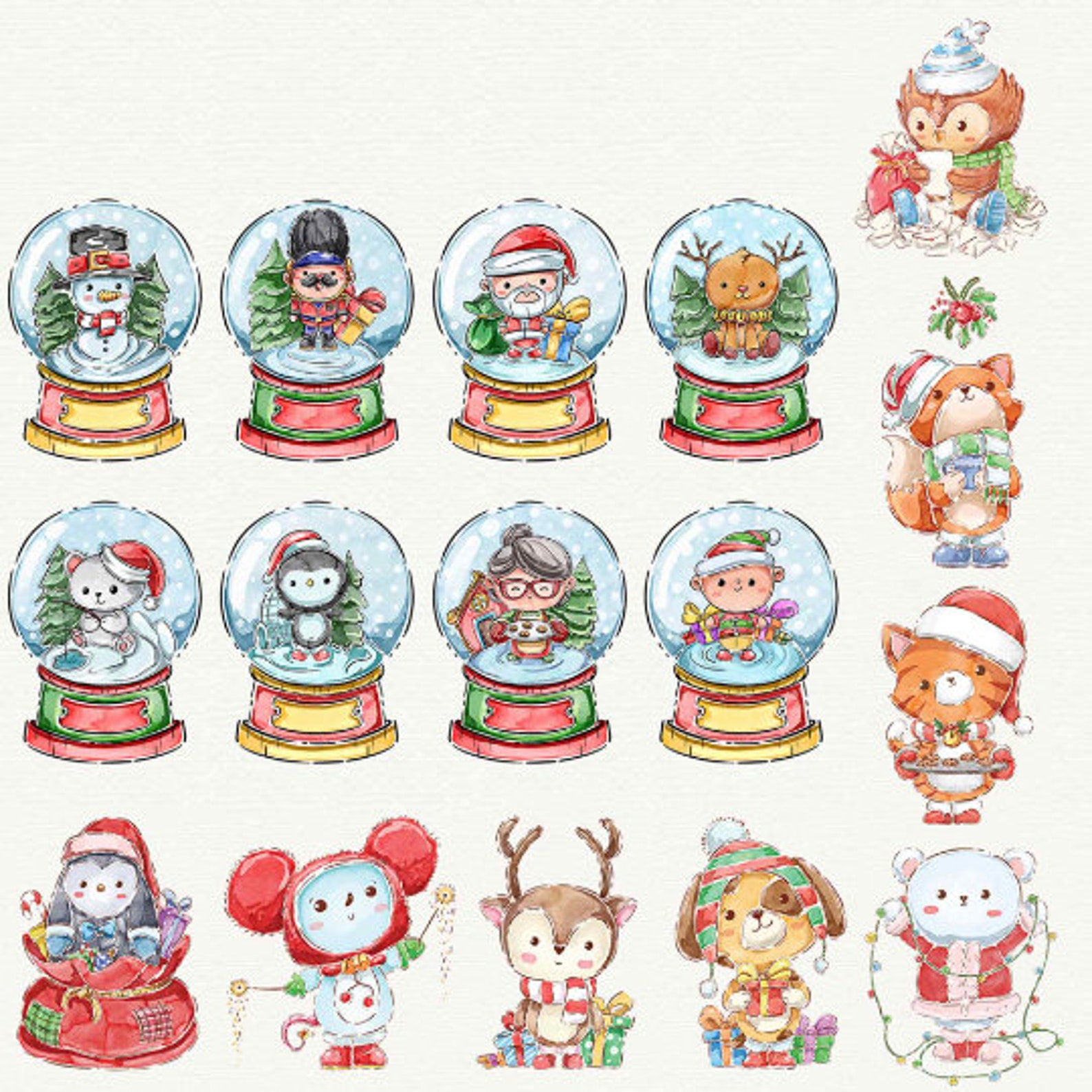 Christmas Clipart Bundles Instant Download Winter Clipart Snow - Etsy