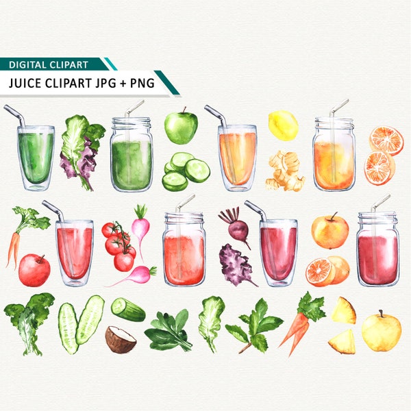 Fruit Juice Clip Art - Etsy