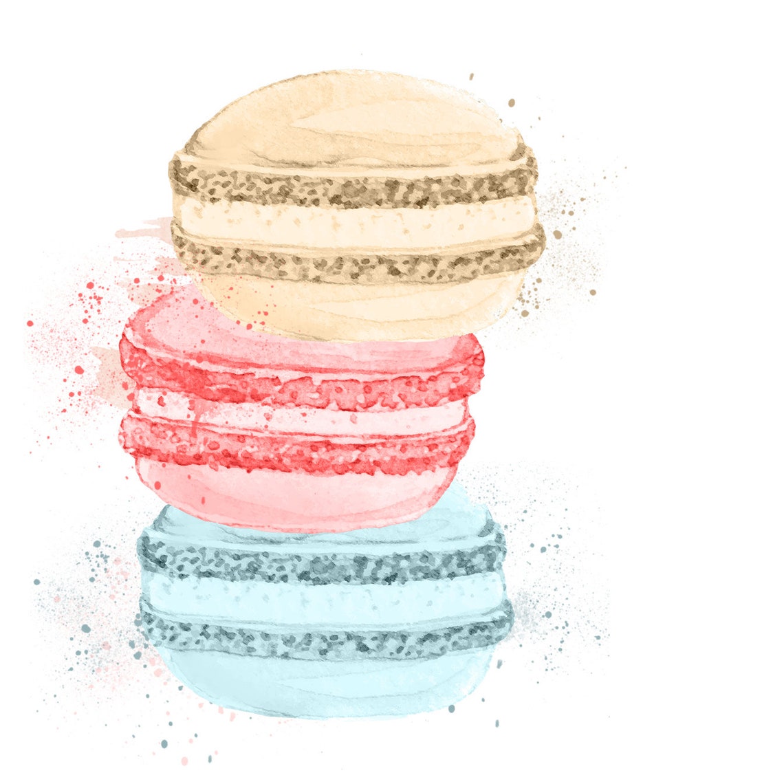Dessert Clipart Macaroons Clip Art Cake French Patisseries - Etsy