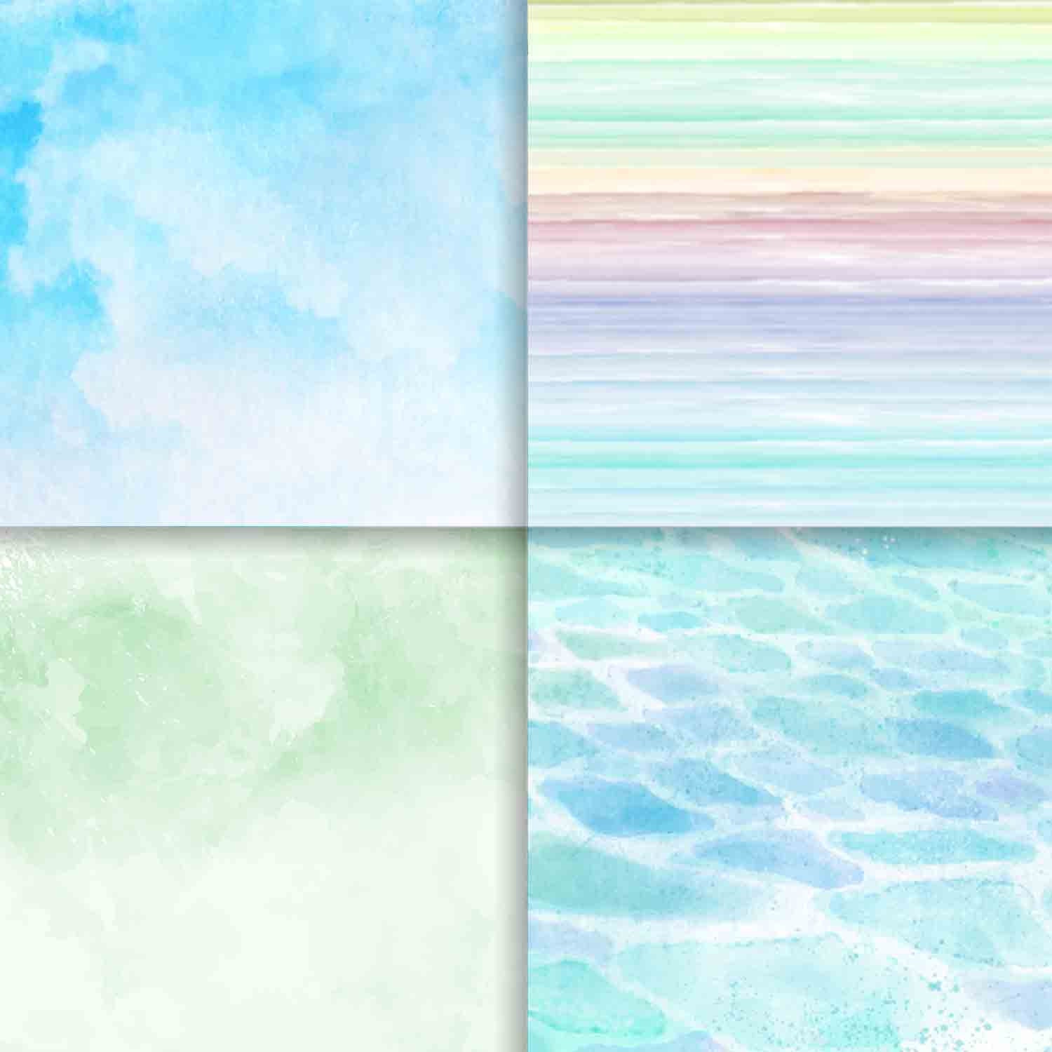 Watercolor Pastel Digital Paper Watercolor Backgrounds - Etsy