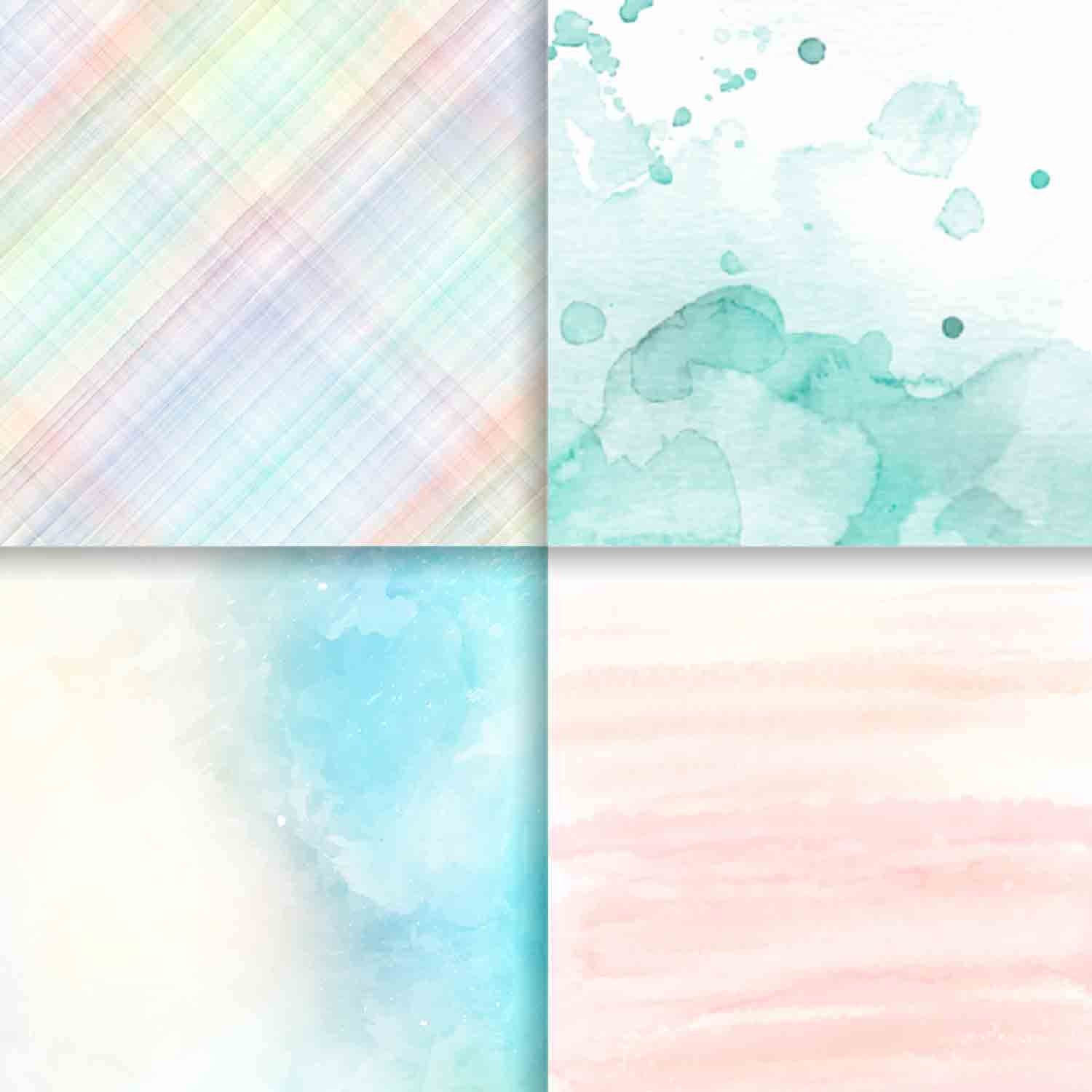 Watercolor Pastel Digital Paper Watercolor Backgrounds - Etsy