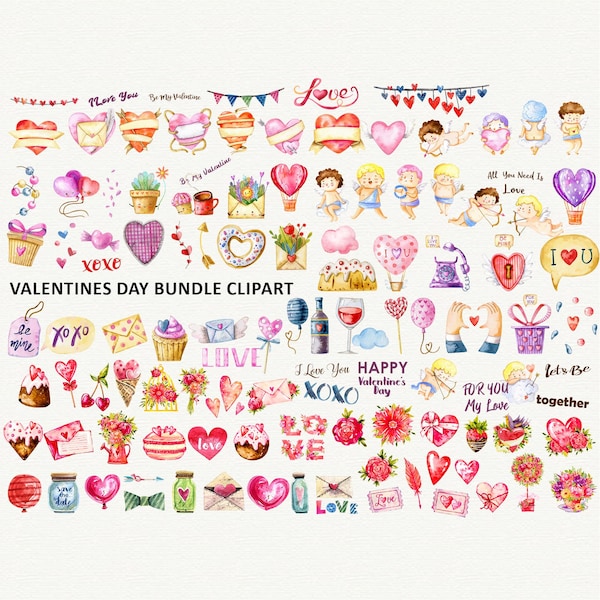 Valentine Clipart - Etsy