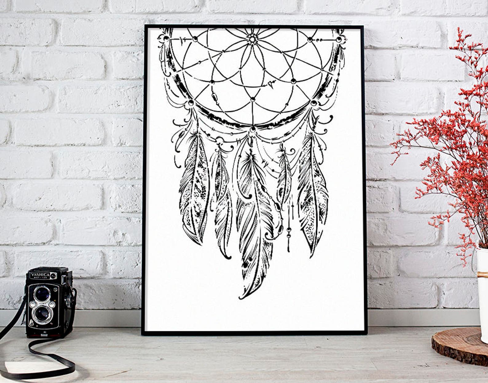 Dreamcatcher Digital Print Dream Catcher Poster Instant - Etsy