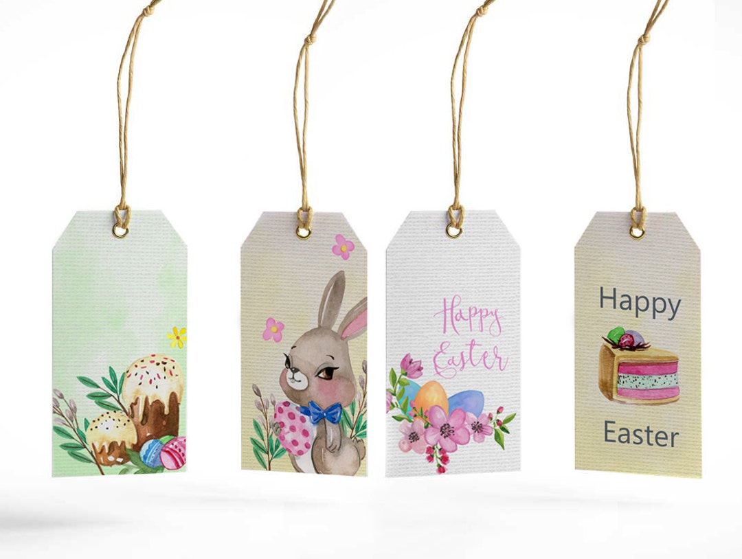 Easter, Eastaer Tag,bunny, Eggs, Watercolor Easter, Easter Bunny Gift ...