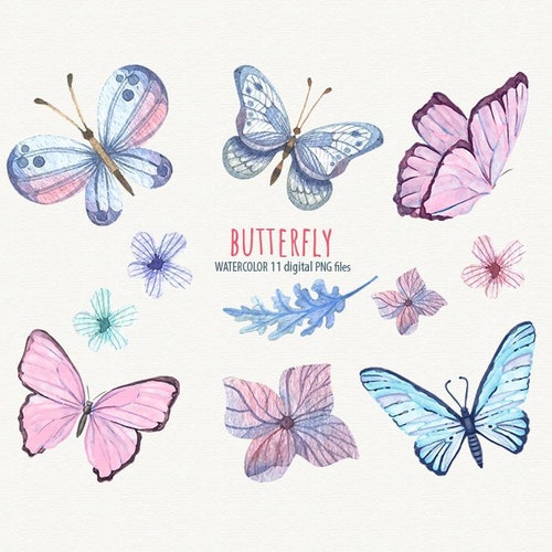 Butterfly Clipart Watercolor Butterflies Clip Art - Etsy