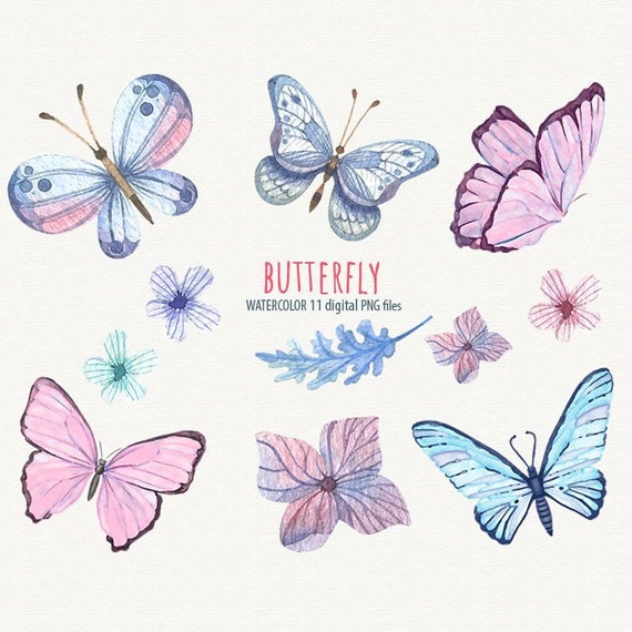 Butterfly Clipart Watercolor Butterflies Clip Art - Etsy