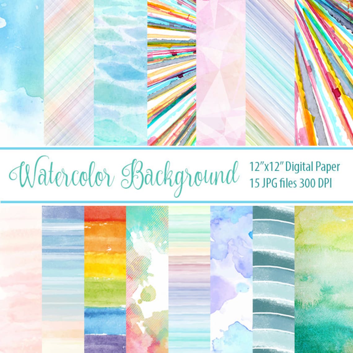 Watercolor Digital Paper Textured Digital Paper Watercolor - Etsy