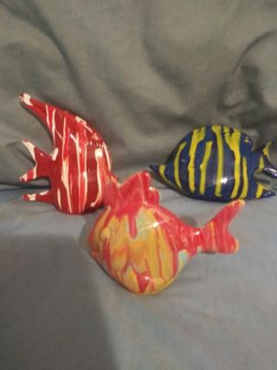 Tropical Fish Nautical Fish Decor Sealife Ceramic Fish | Etsy