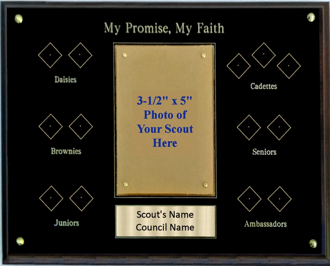 My Promise, My Faith Award Plaque, Girl Scout Award Plaque, Girl Scout ...