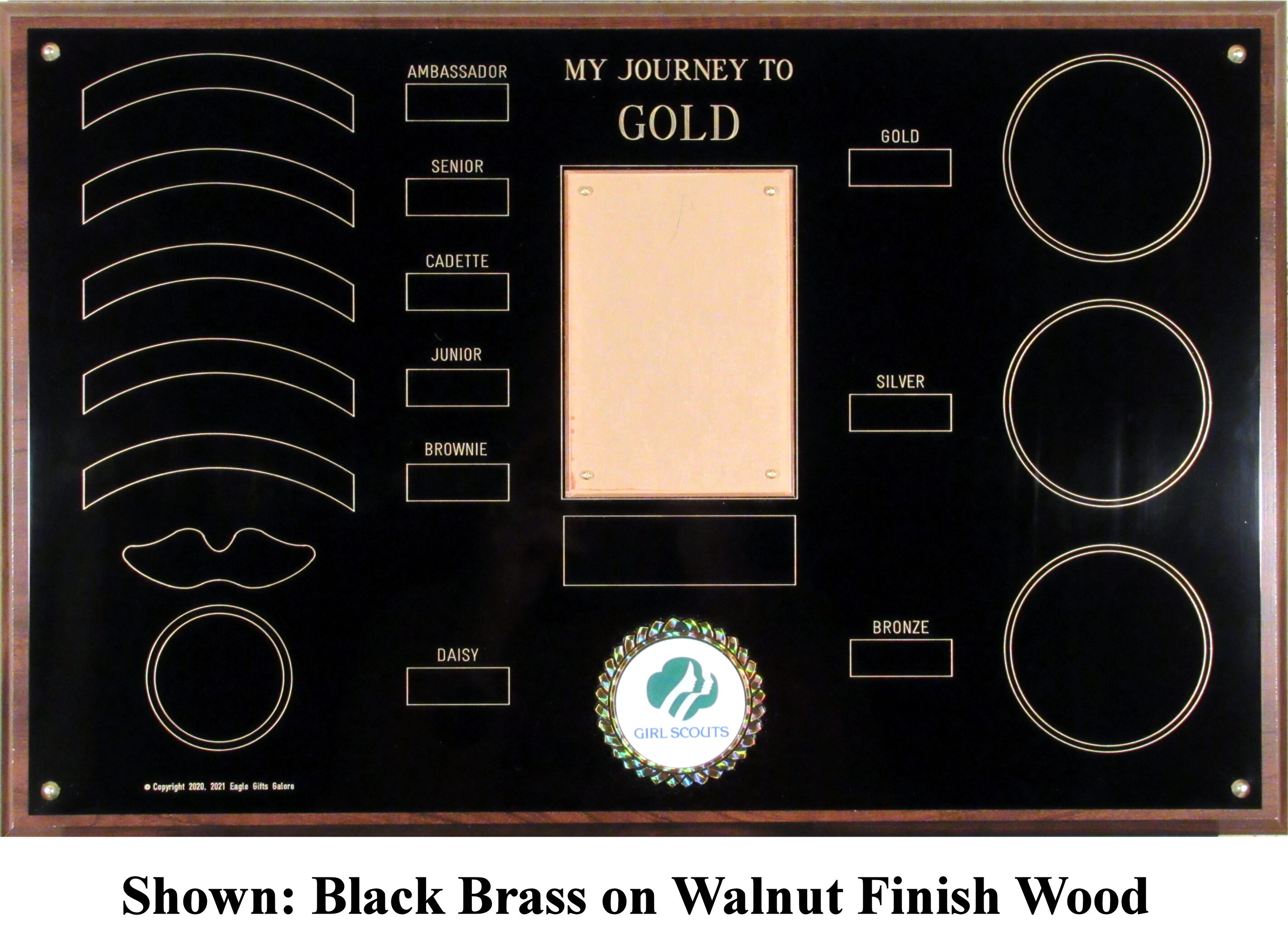 Journey to Gold Plaque for Bridge Patches, Gold Award Ceremony Gift ...