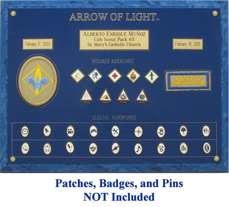 Standard Arrow of Light Plaque, Cub Scout Gift, Webelos/arrow of Light ...