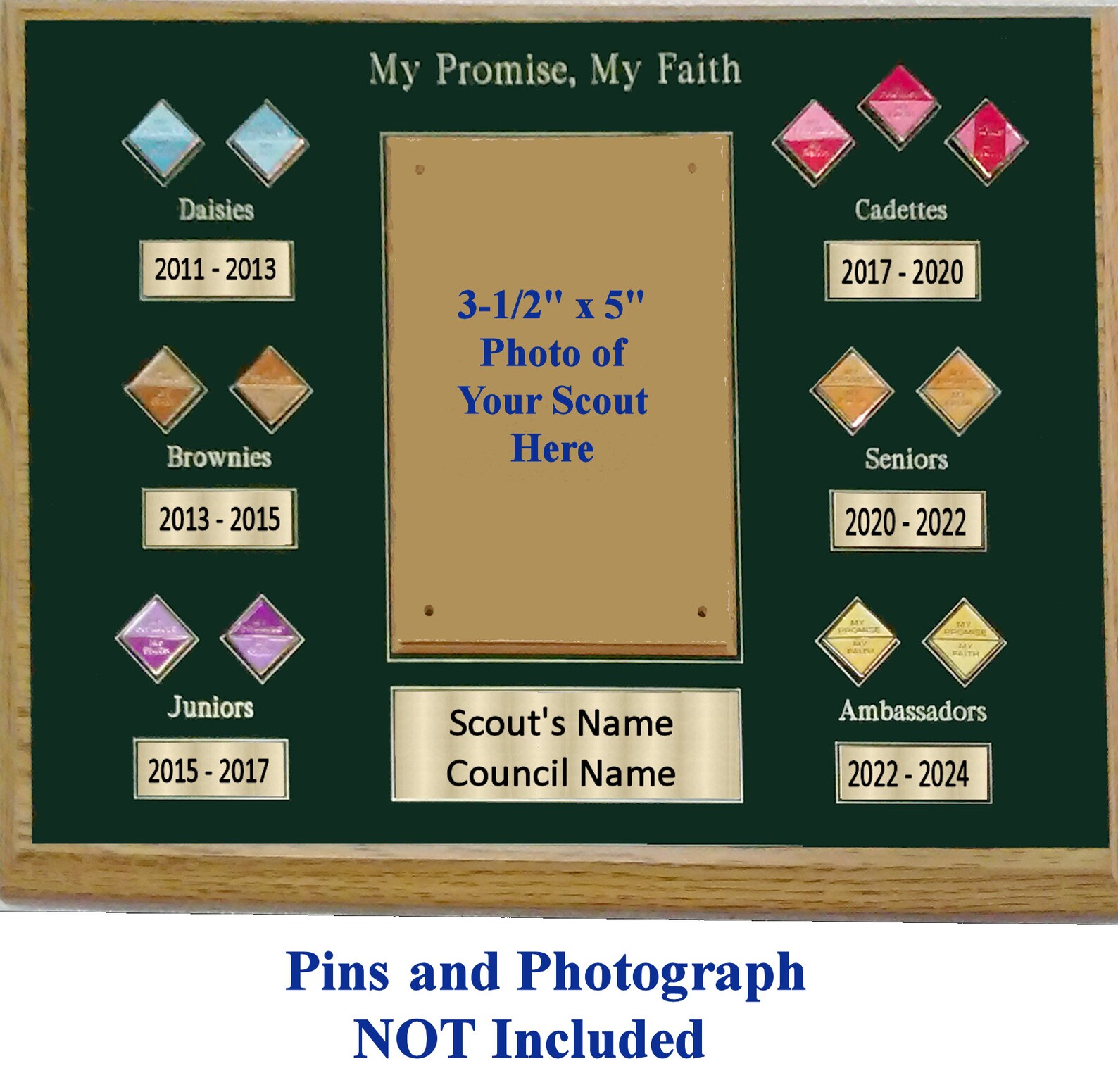 My Promise, My Faith Award Plaque, Girl Scout Award Plaque, Girl Scout ...
